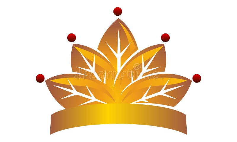 Leaf Crown Logo Design. Creative Idea Logos Designs Vector Illustration ...