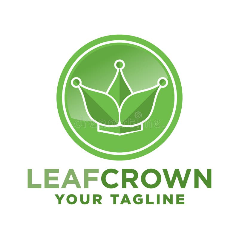 Leaf Crown Royal Logo Vector Stock Illustration - Illustration of ...