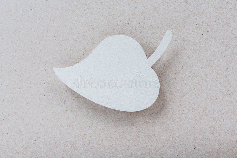 Leaf Cut of Recycled Paper for Logo or Eco Brand Design Stock Photo ...