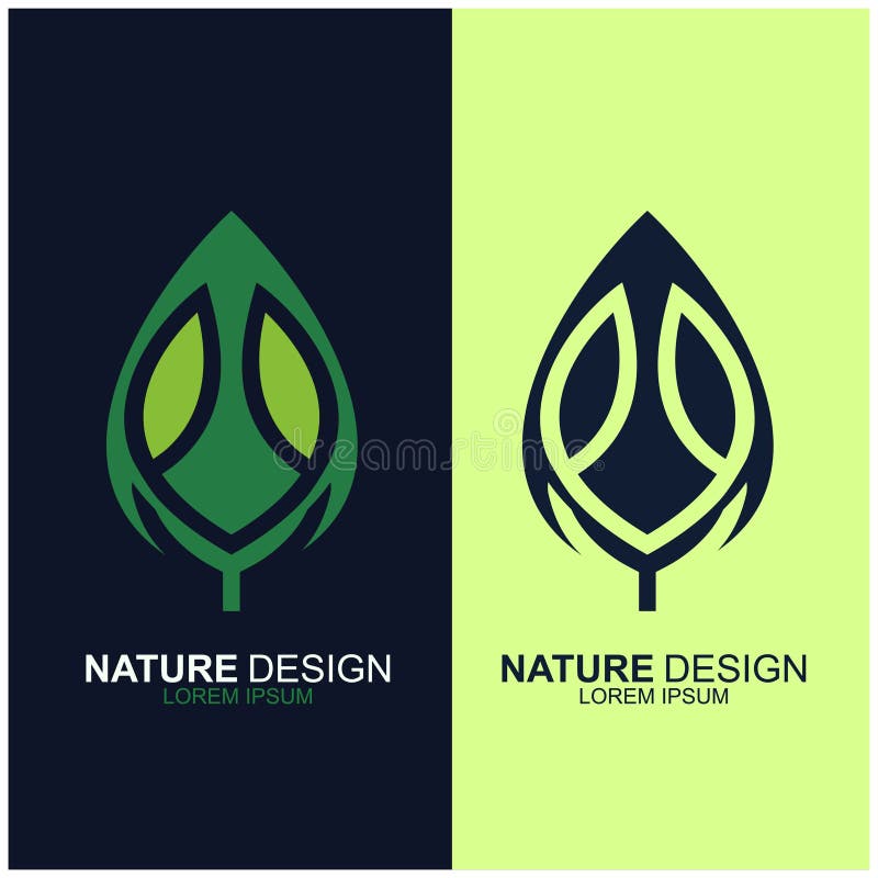 Leaf design logo Template stock vector. Illustration of seeding - 182327004
