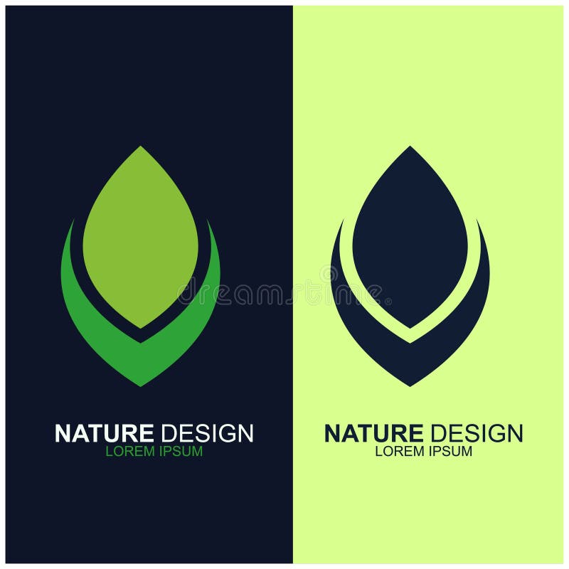 Leaf design logo Template stock vector. Illustration of garden - 182327025