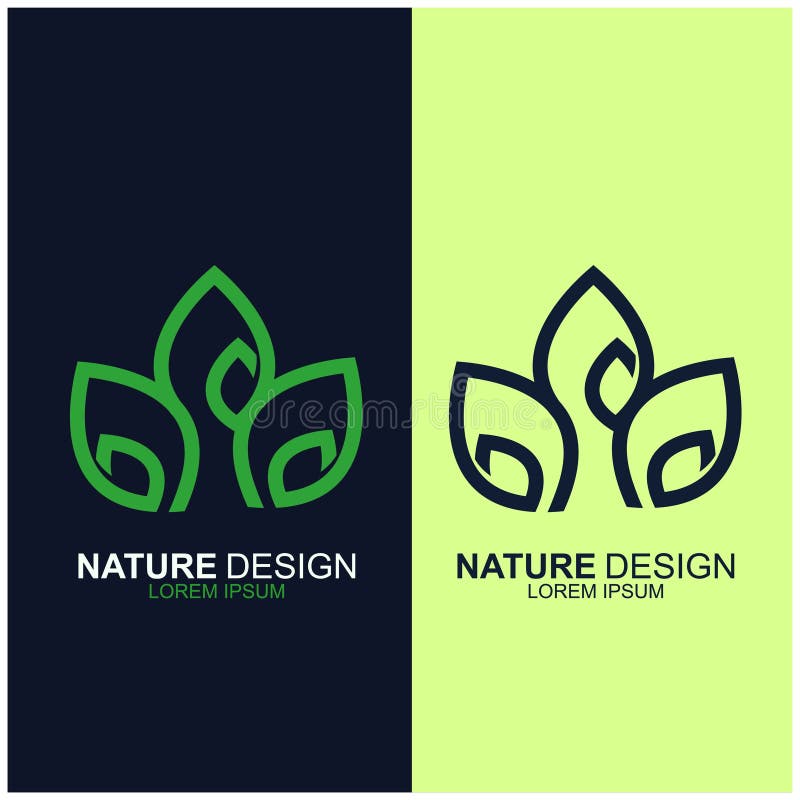 Leaf design logo Template stock vector. Illustration of plant - 182328046