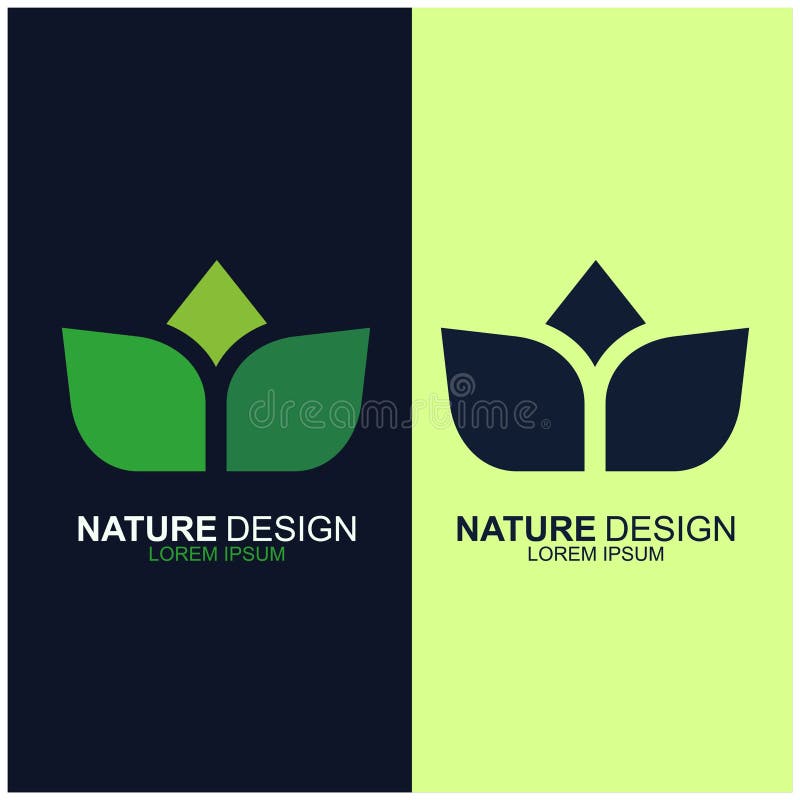 Leaf design logo Template stock vector. Illustration of seeding - 182328201