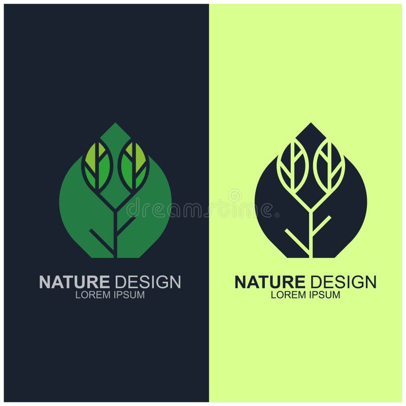 Leaf design logo Template stock vector. Illustration of farm - 182328691