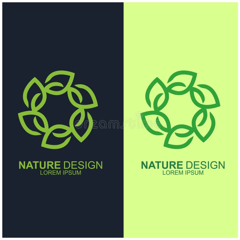 Leaf design logo Template stock vector. Illustration of plant - 182330835