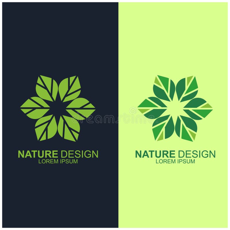 Leaf design logo Template stock vector. Illustration of cosmetics ...