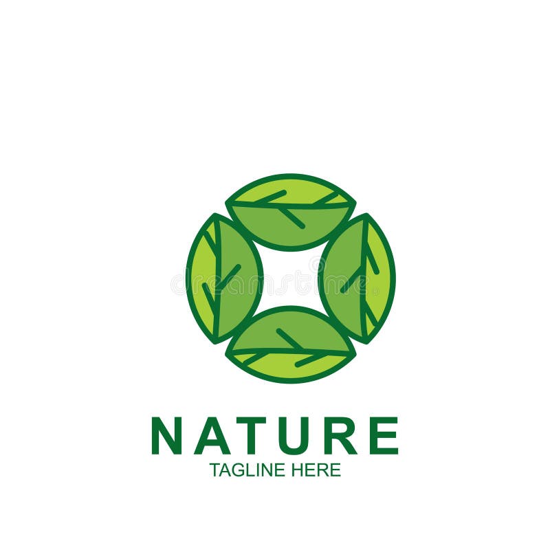 Leaf design logo Template stock vector. Illustration of icon - 182335644