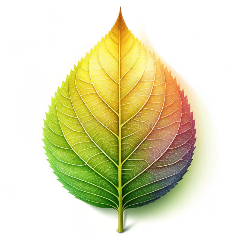 Abstract Leaf with Gradient Texture Stock Illustration - Illustration ...