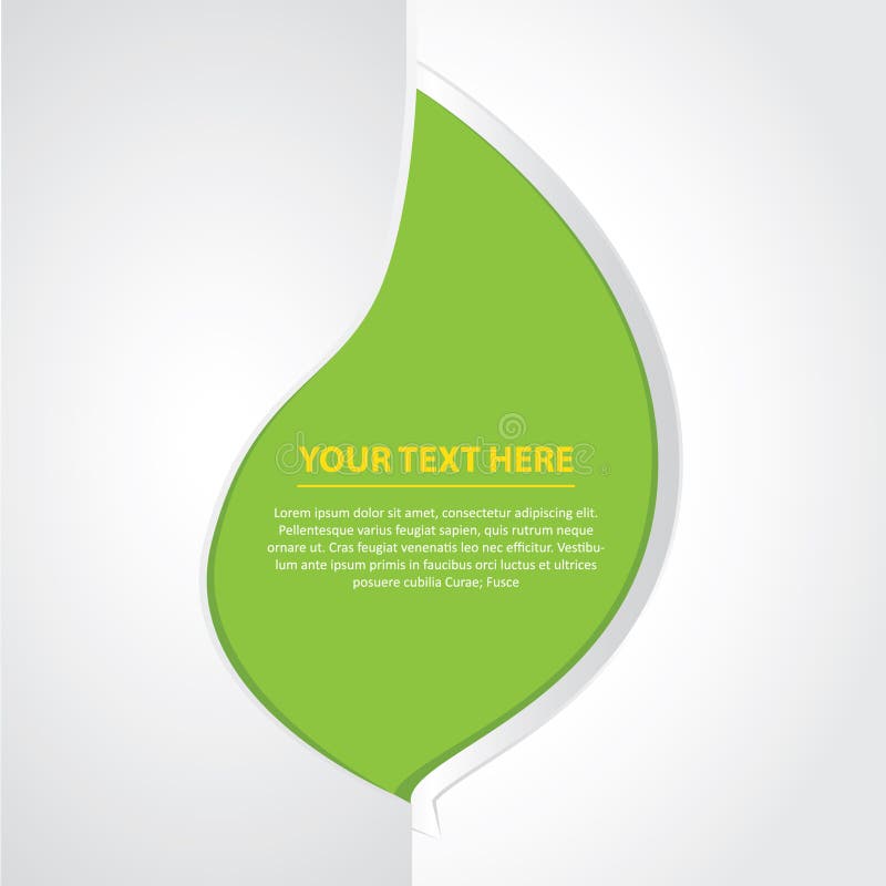 Leaf Design with Text. Vector Illustration Decorative Background Design ...