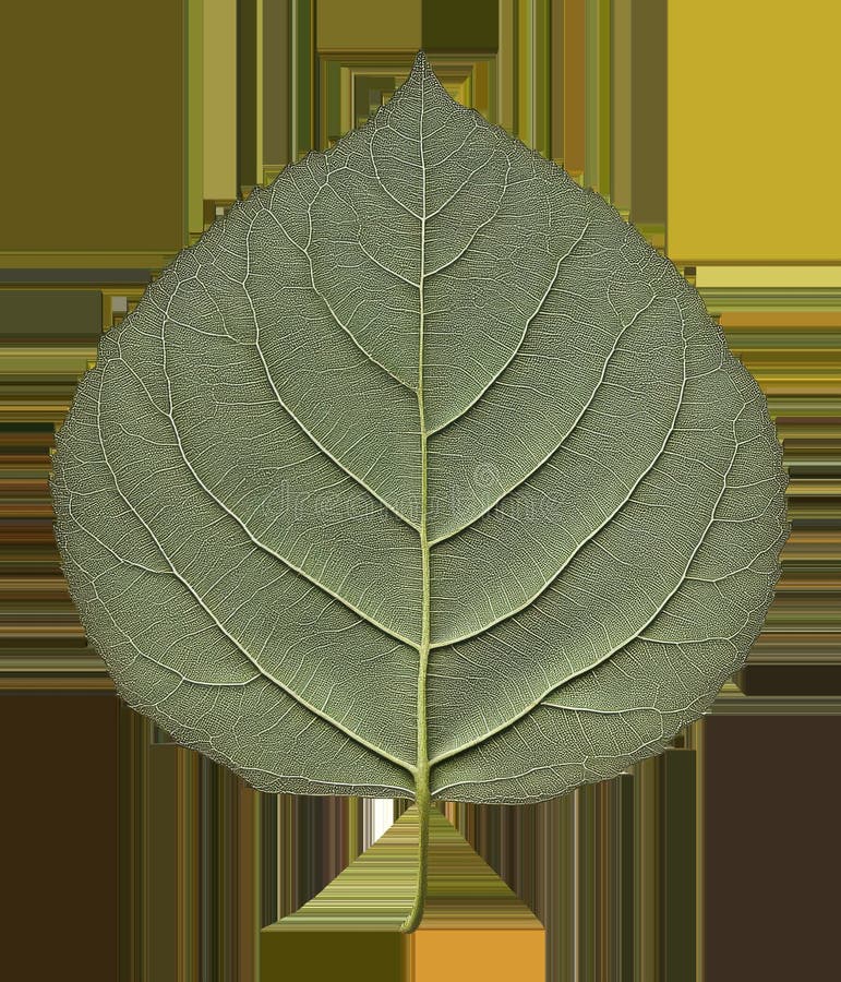 Leaf with Detailed Vein Pattern on Transparent Background, Botany and ...