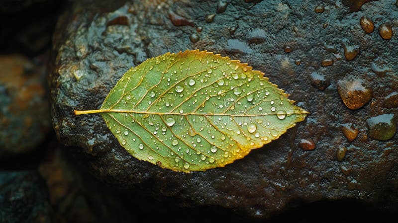 Leaf Dissolving Under Acid Rain Stream Stock Image - Image of algae ...