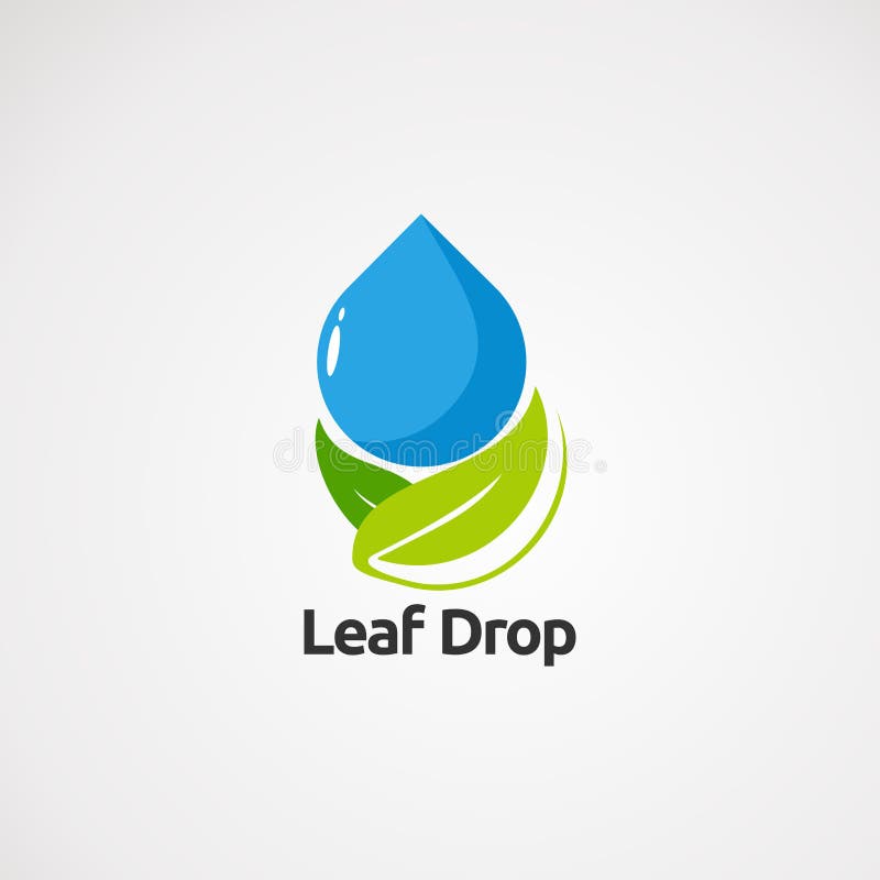Leaf Drop with Clean Concept Logo Vector, Icon, Element, and Template ...