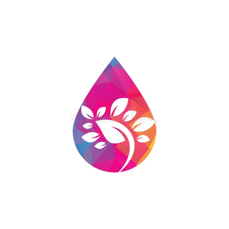 Leaf Drop Shape Logo Template. Tree Leaf Logo Template Stock Vector ...