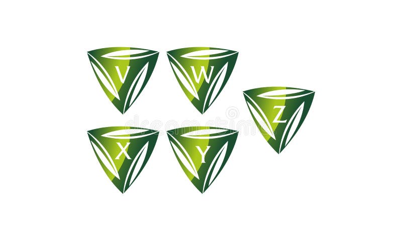 Leaf Dynamic Rotation Template Set Stock Vector - Illustration of ...