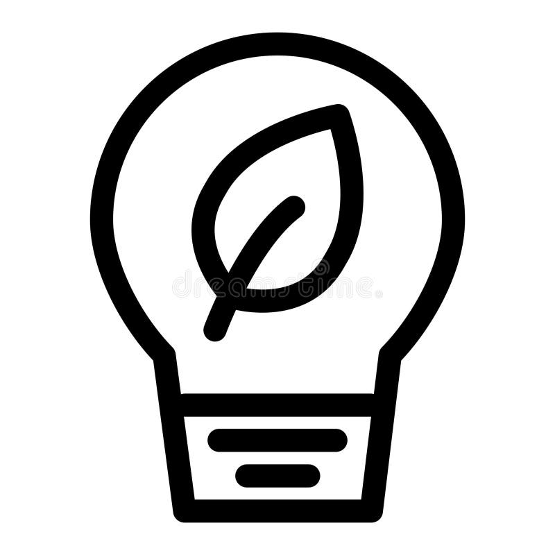Leaf Ecology in a Light Bulb Symbol - Renewable Energy, Sustainability ...