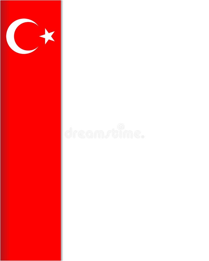 Turkish Flag Corner Symbol Border Frame. Stock Vector - Illustration of ...