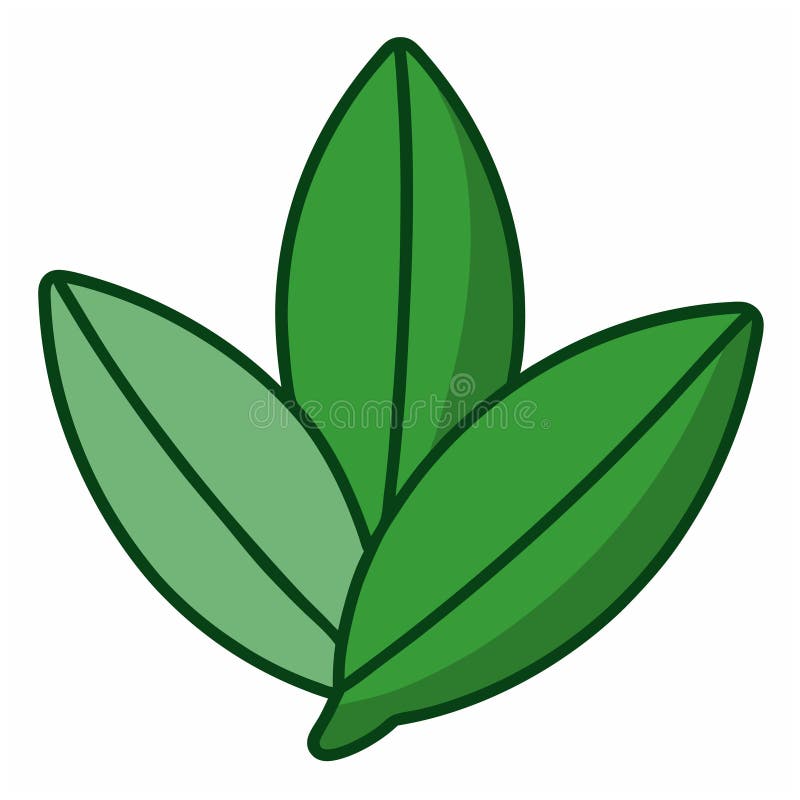 Leaf Flat Vector Illustration on a White Background Stock Vector ...