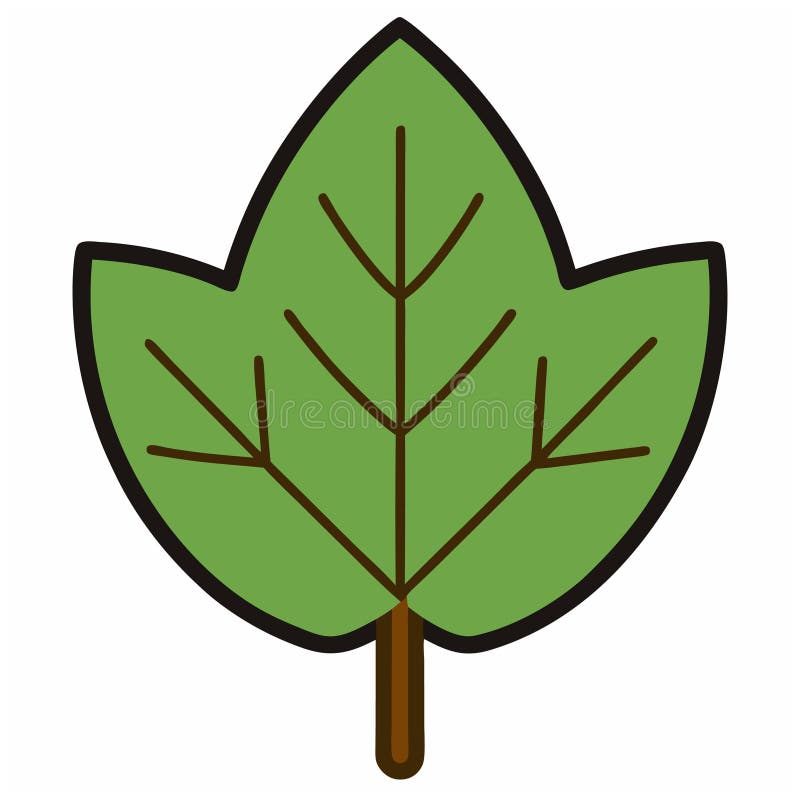 Leaf Flat Vector Illustration on a White Background Stock Vector ...