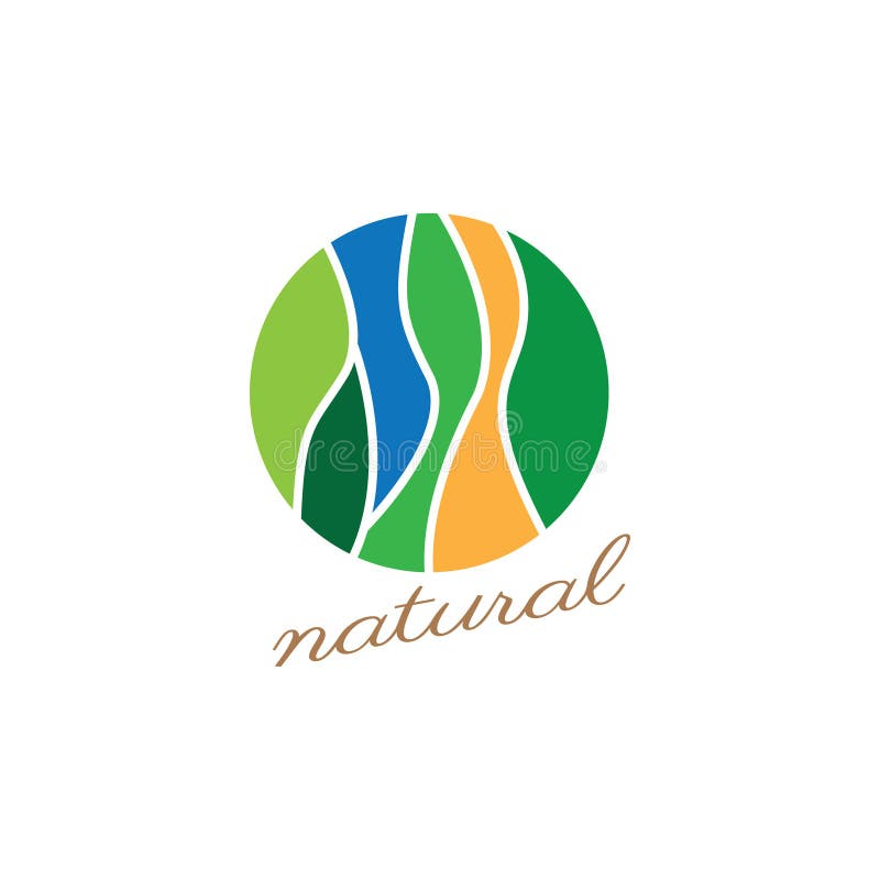 Leaf, Flower, Logo, Simple Circle, Natural Vector Illustration Stock ...