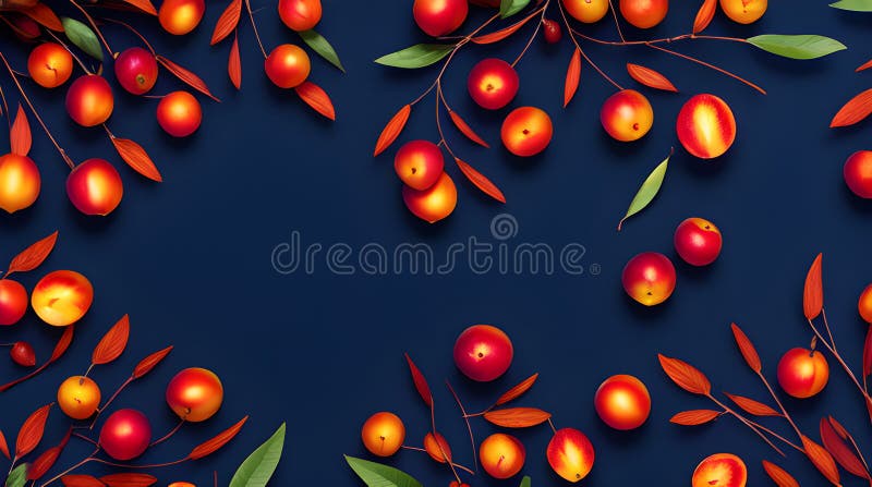 A Neon Colored Leaves Border with Ample Copy Space Crafted by ...