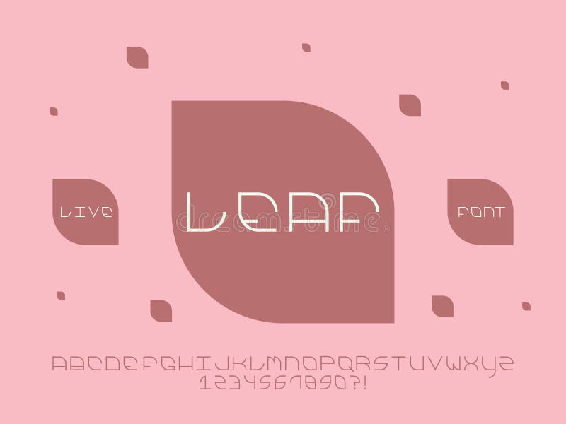 Leaf font. Vector alphabet stock vector. Illustration of leaf - 133437582