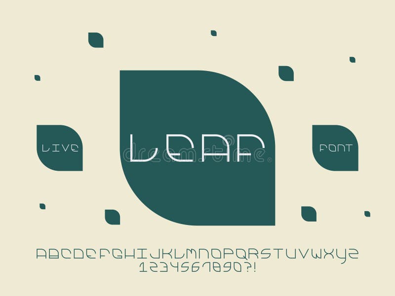 Leaf font. Vector alphabet stock vector. Illustration of typography ...