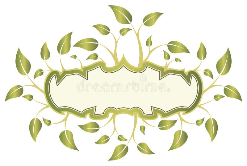 Leaf frame stock vector. Illustration of letter, leaves - 10905535