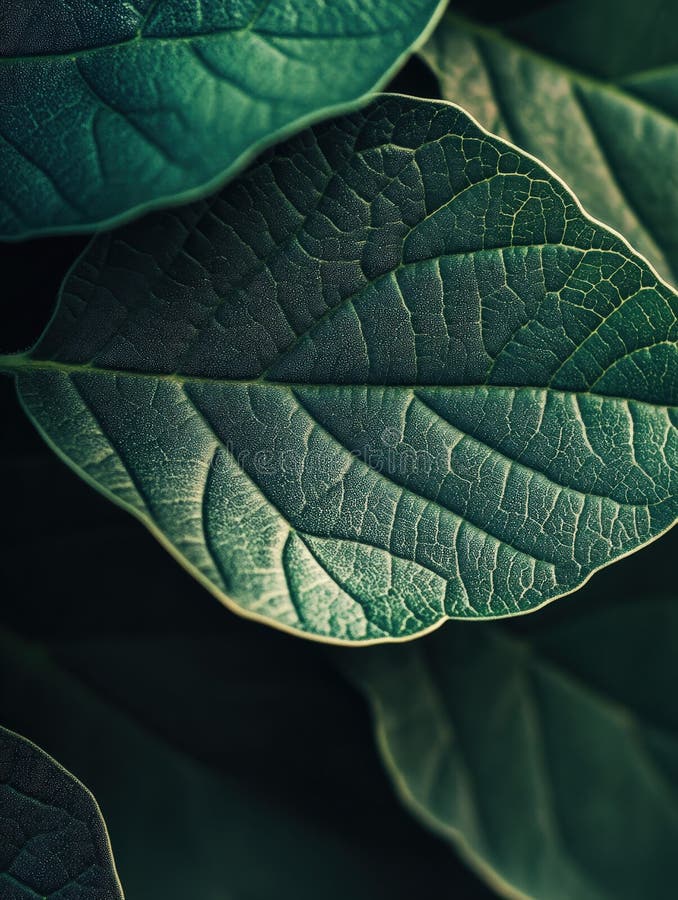 Leaf Gradient Wallpaper Featuring Rich Green Tones and Textures Stock ...