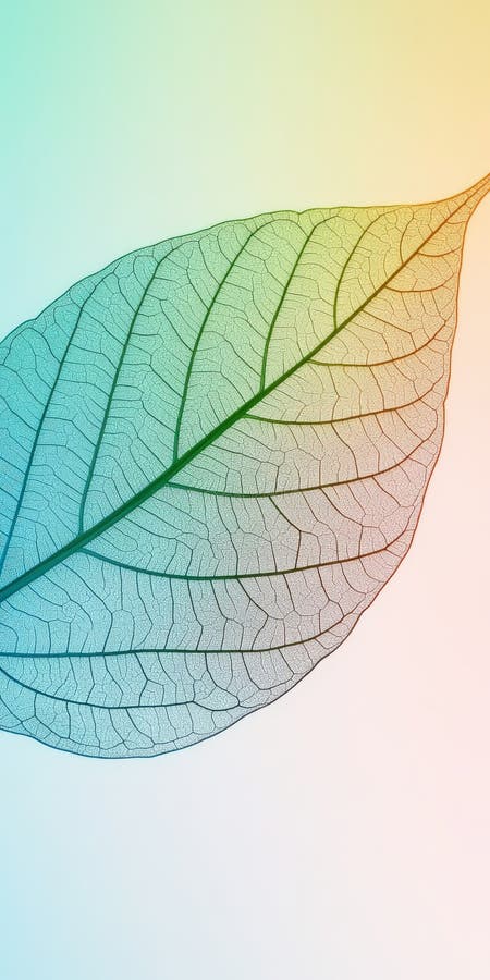 Leaf Gradient Wallpaper Showcasing Vibrant Color Transition Stock ...