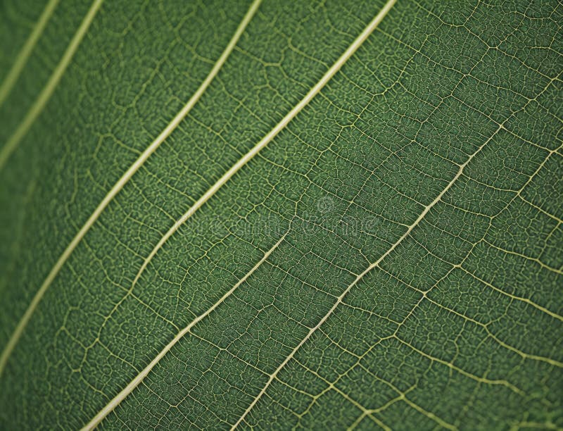 A Leaf with a Green Color and a Pattern of Lines Stock Image - Image of ...