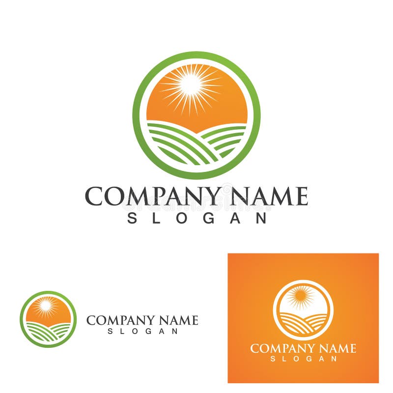 Green Plantation Farm Estate Logo Icon Stock Vector - Illustration of ...
