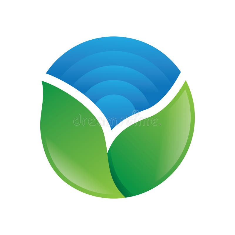 Leaf Green Sky Blue Green Logo Vector Stock Vector - Illustration of ...