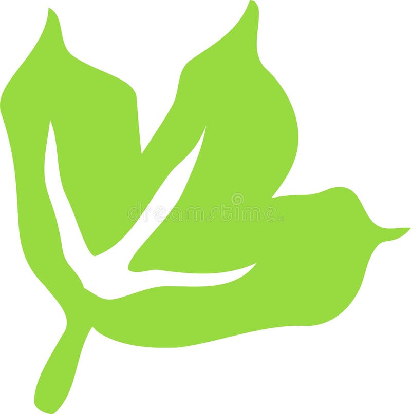 Leaf icon stock vector. Illustration of stems, abstract - 198209156