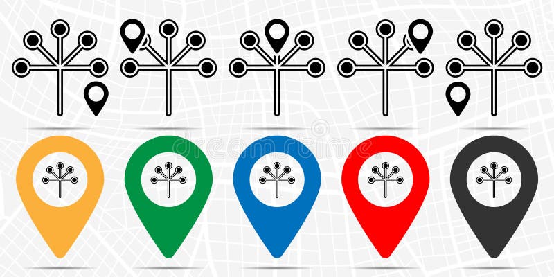 Leaf Icon in Location Set. Simple Glyph, Flat Illustration Element of ...