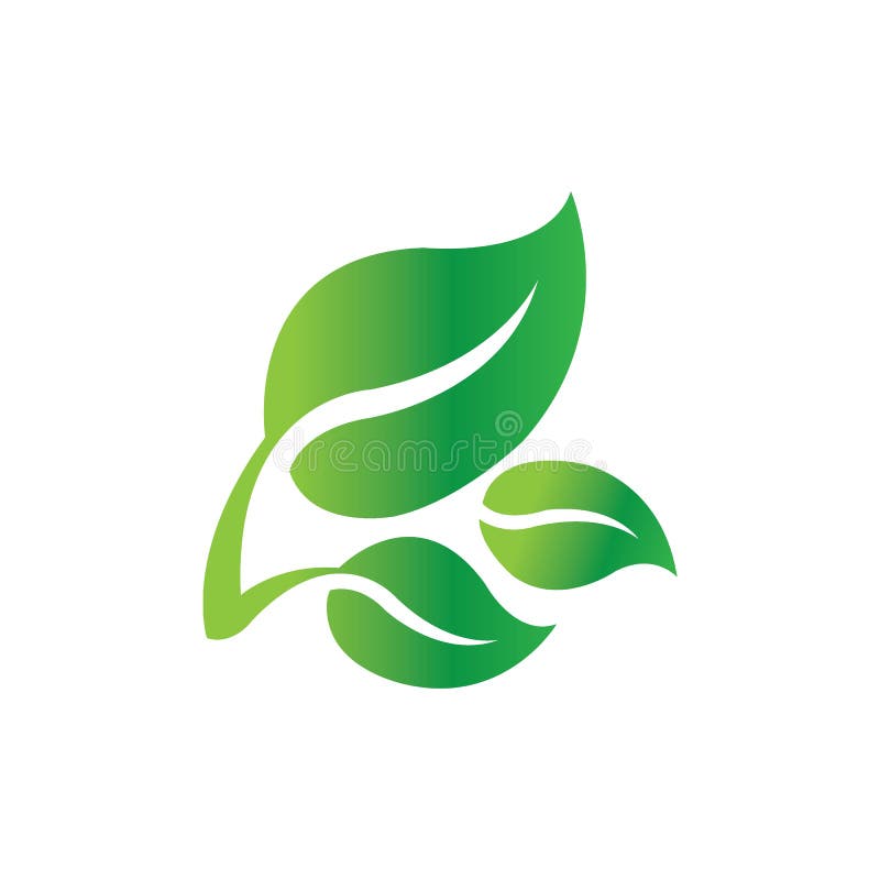 Leaf Icon Logo Vector Design Template Stock Illustration - Illustration ...