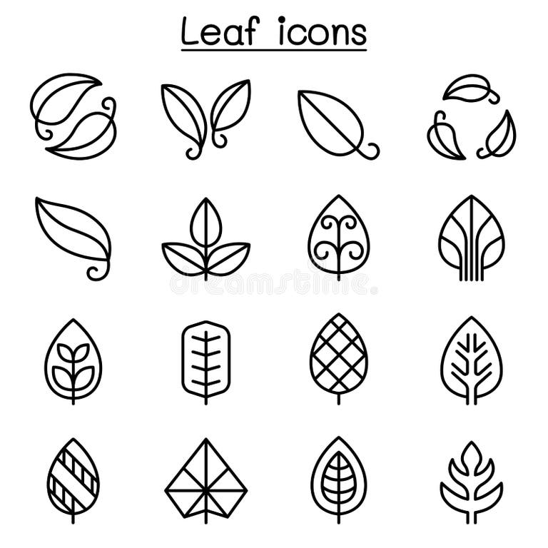 Leaf Line Set Stock Illustrations – 350,374 Leaf Line Set Stock ...
