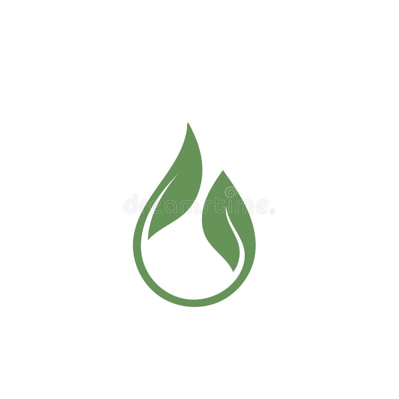 Leaf Icon Vector Drop Concept Design Template Stock Vector ...