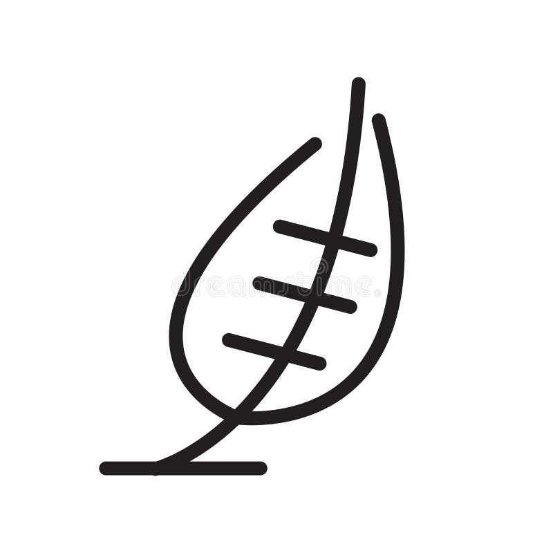 Leaf Icon Vector Isolated on White Background, Leaf Sign , Line Symbol ...