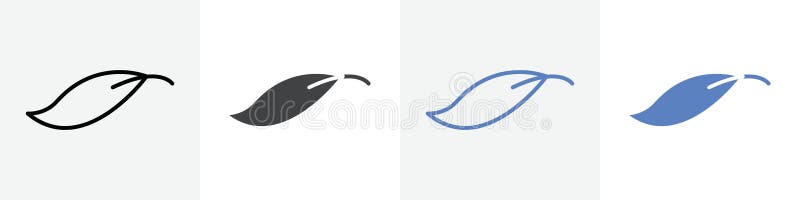 Leaf Icon Vector Set Use for Web Ui or App Stock Vector - Illustration ...