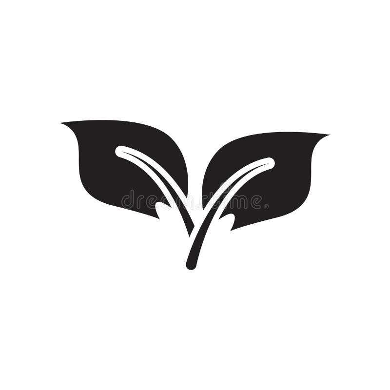 Leaf Icon Vector Sign and Symbol Isolated on White Background, L Stock ...