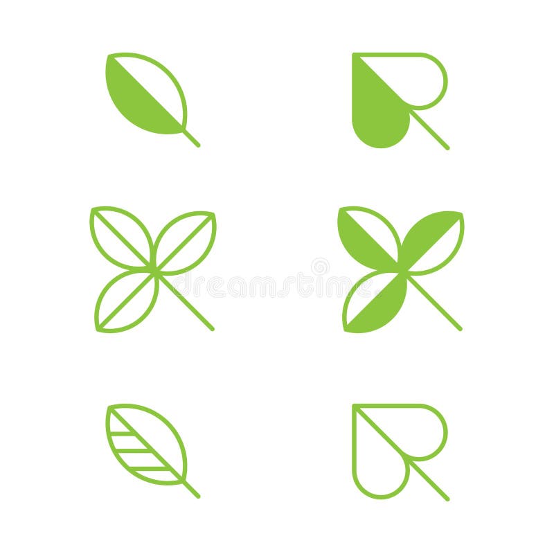 Leaf icons stock vector. Illustration of design, sign - 63435302