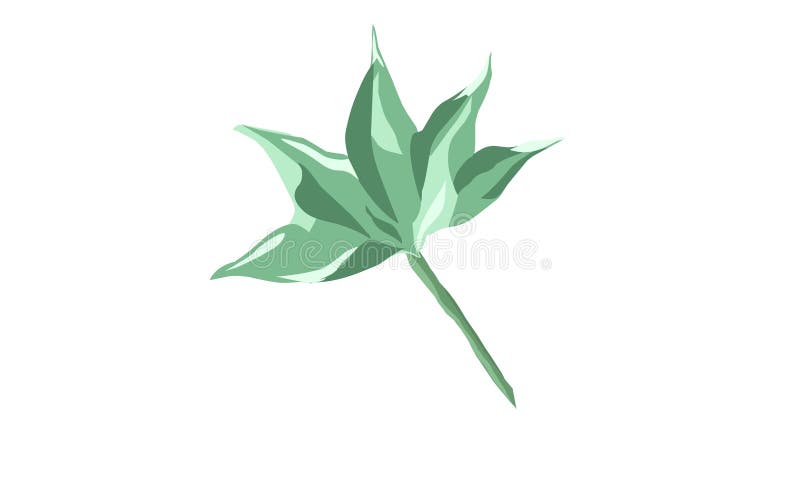 Leaf Illustration with Color Gradations. Stock Vector - Illustration of ...