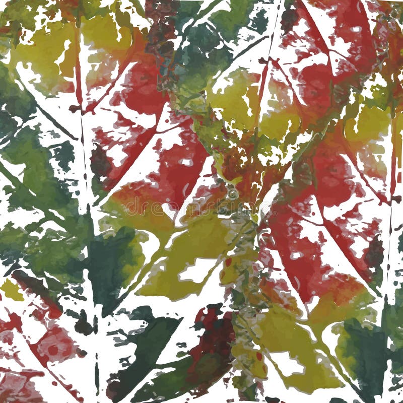 Leaf Imprint, Sheet Printing Stock Vector - Illustration of beauty ...