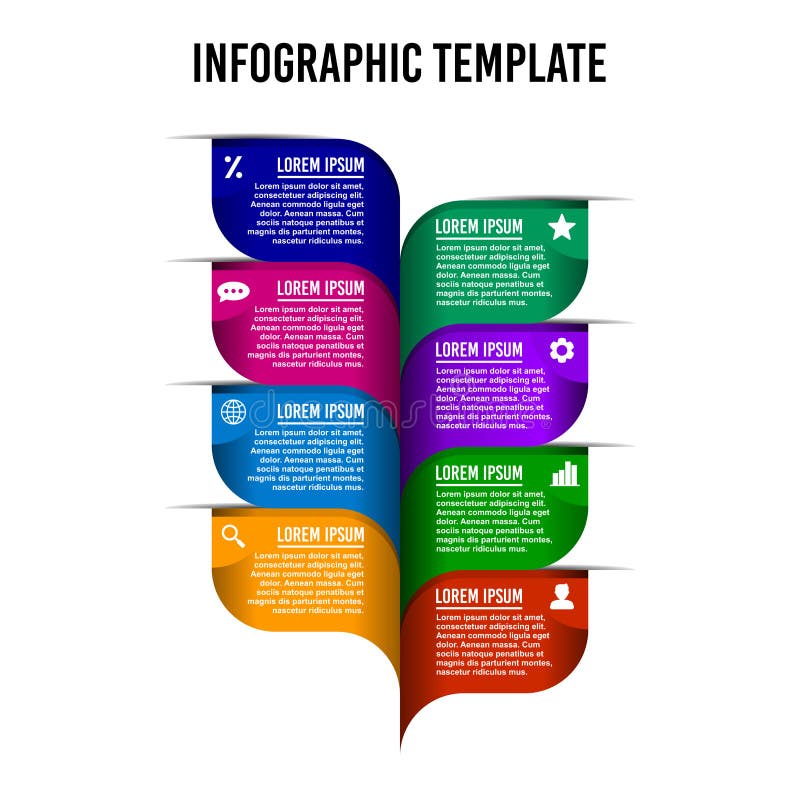 Leaf Infographic Design Template. Stock Illustration - Illustration of ...