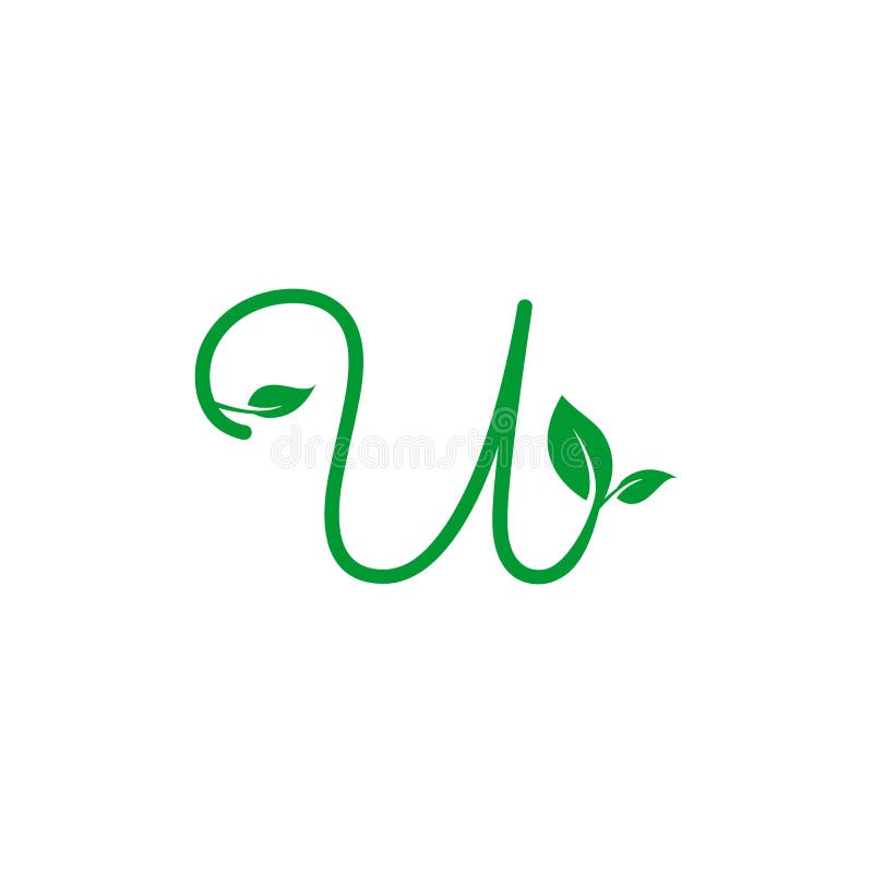 Leaf initials logo concept stock illustration. Illustration of brand ...