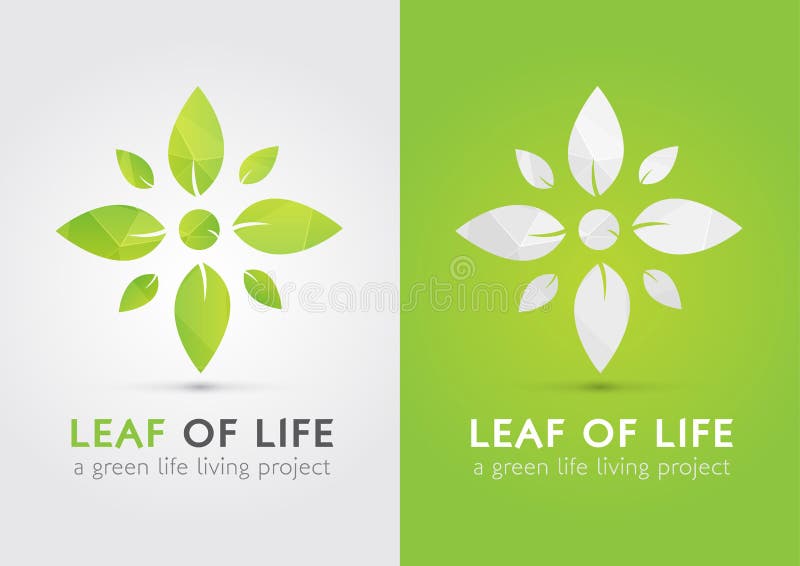 Leaf of Life. a Modern Icon Symbol of Life by Leaf Stock Vector ...