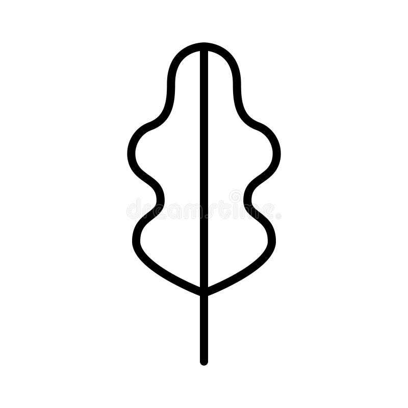Leaf Icon Outline Style stock illustration. Illustration of flat ...