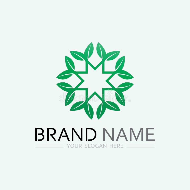 Leaf Logo Design Vector for Nature Symbol Template Editable,Green Leaf ...