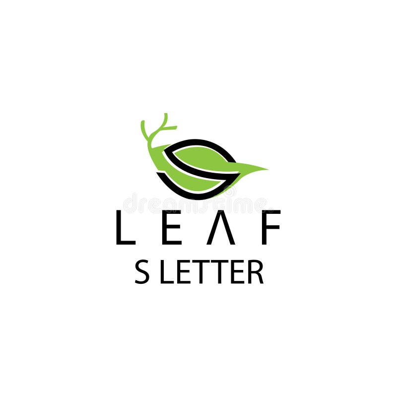 Leaf Logo, Illustration of Initials S with Color Design, Vector Stock ...