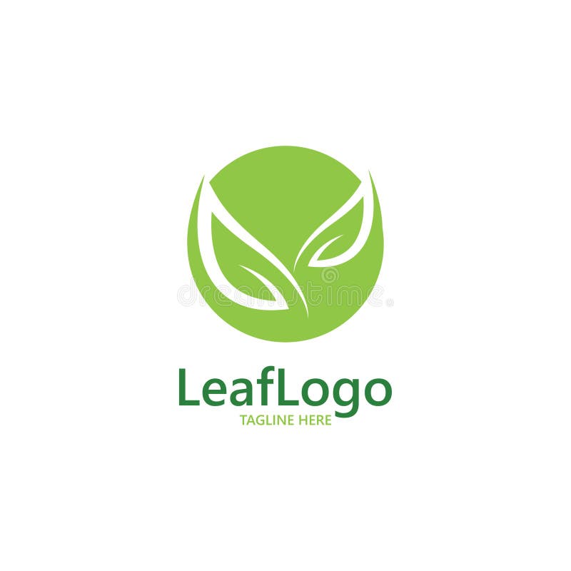 Leaf Logo Nature Template Illustration Stock Vector - Illustration of ...